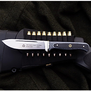 Puma SGB Hunter's Friend Layered Black G10 Hunting Knife with Leather Sheath