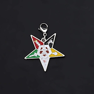 LQRI OES Gift The Eastern Star Gift OES Zipper Pull OES Sorority Jewelry Sorority Gift for Women Men (OES Star)