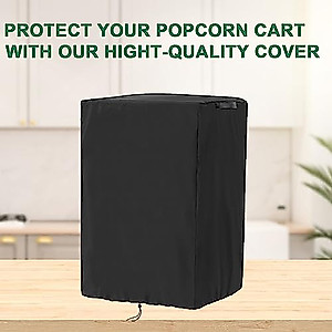 Popcorn Cart Cover,Colewin Weatherproof 420D Popcorn Machine Cart Cover Compatible with Nostalgia - 16"L X 18"W X 31"H