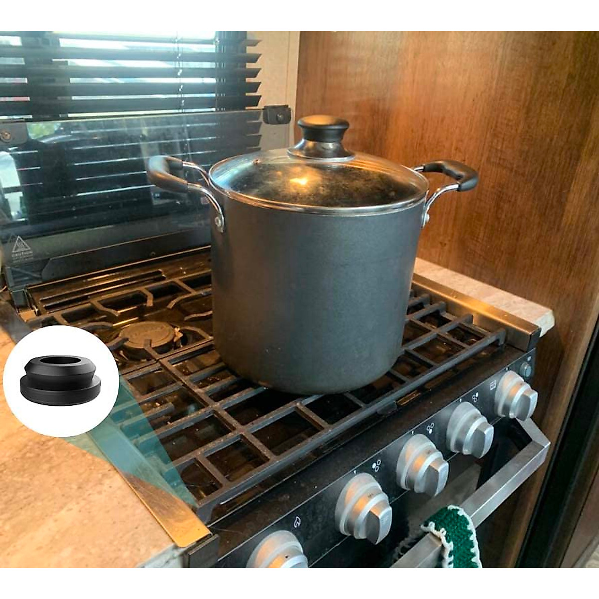 RV Stove Grommets Kit for Magic Chef Stove Grates, RV Stove Rubber Grommets Protect Your Suburban Stove Top From Scratches (8 Pack)