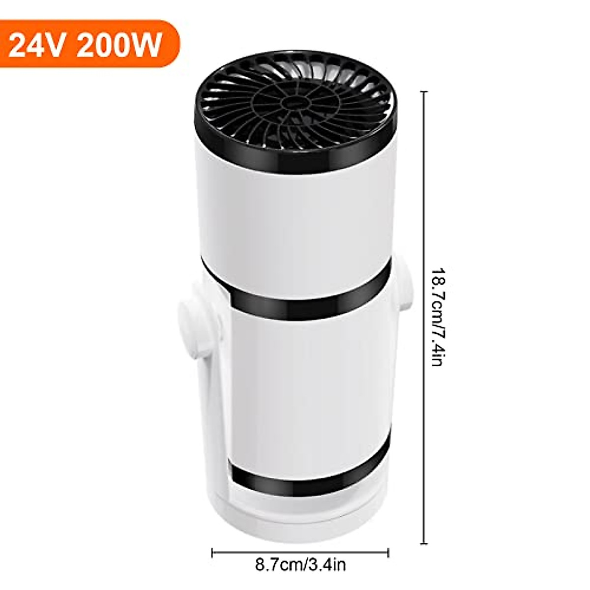 TTSITG Portable Car Heater Defroster, 12V 150W Car Defroster Defogger with 360 Degree Rotary Base 2 in 1 Plug in Cigarette Lighter Car Heater and Cooling Fan for Automobile Windscreen Winter (12V)