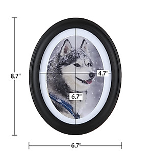 GRRONZEE 2 Pack Oval Picture Frame 5x7 Black Oval Photo Frames, 5 by 7 Oval Wall Picture Frame Photo Frame for Home Decor, Photo Gallery