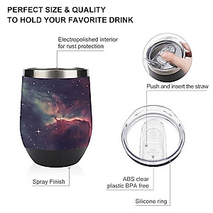 WYUSPGK 304 Stainless Steel Insulated Cup, Star Field Print Smooth Rim, Durable & Reusable - Perfect for Office, Home, And Travel