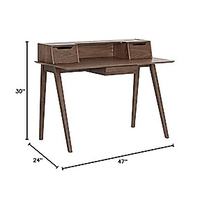 Sunpan Office Desk, Walnut (104825)
