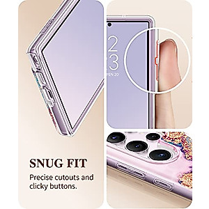 GVIEWIN for Samsung Galaxy S23 Ultra Case 5G 6.8", [Built-in Screen Protector + Camera Lens Protector ][2 Front Frames] Military Grade Shockproof, Marble Protective Phone Cover(Dreamland River/Purple)