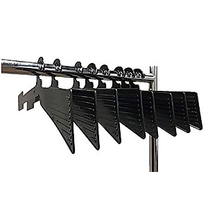 NAHANCO Extra-Long Stockroom Rail Divider with Straight Body, 21 ½” L - Black