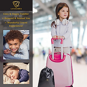 Inflatable Foot Rest for Airplane Travel – Easy to Use Kids Airplane Bed Or Airplane Footrest – Height Adjustable Travel Foot Rest for Airplane Flights – Toddler Plane Travel Essential by Luxxurro