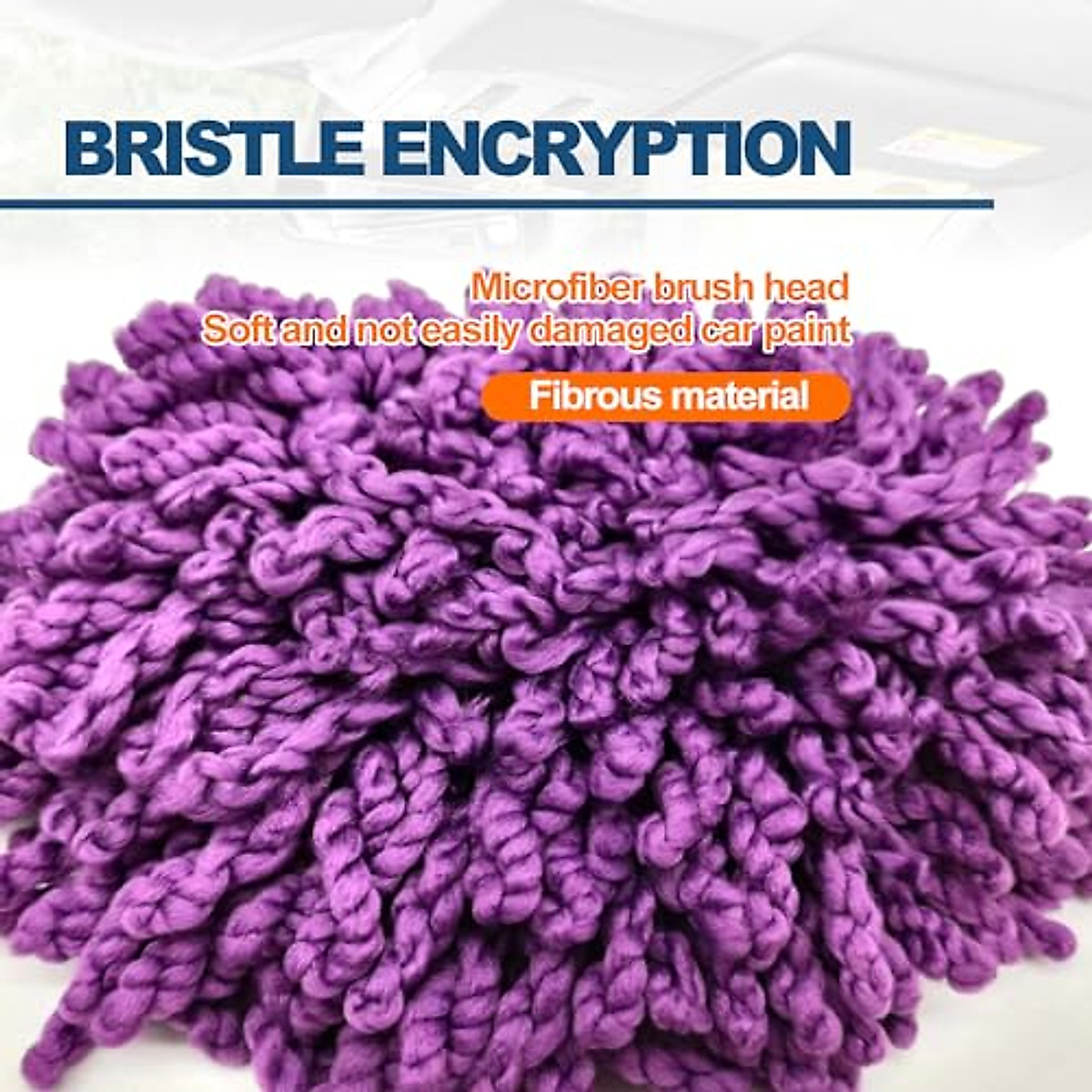 2 PCS Microfiber Car Duster Brush, Soft Scratch Free Dashboard Cleaning Brush, Car Removable Wax Brush, Universal Car Inside Outside Detail Brush, Car Vents Computer Home Cleaning Tool (Purple)