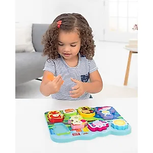 Skip Hop Baby's First Puzzle, Zoo Park Pals, Includes 8 puzzle pieces & puzzle board