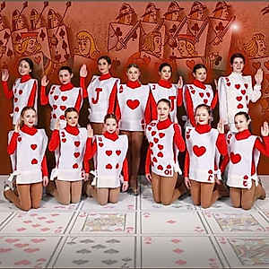 Ace Playing Card Costume Tunic (Hearts, Spades, Clubs or Diamonds) Alice in Wonderland/Card Soldier - Baby, Toddler, Kids, Teen, Adult and Plus Sizes Available (Kids 4-9y)