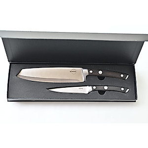 IKYPPAH Kitchen Knife Set 2 Piece,8" Chef Knife and 5" Paring Knife,Knife body special shape design