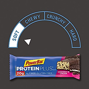 PowerBar Protein Plus Bar, Cookies & Cream, 2.12 Ounce (15 Count)