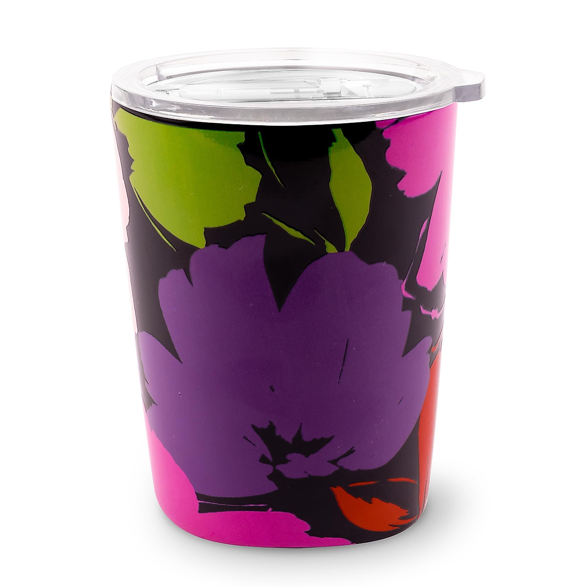 kate spade new york Small Insulated Stainless Steel Tumbler, 12 Ounce Double Wall Travel Coffee Cup with Lid, Painterly Blooms