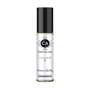 CA Perfume Impression of K For Men Replica Fragrance Body Oil Dupes Alcohol-Free Essential Aromatherapy Sample Travel Size Concentrated Long Lasting Attar Roll-On 0.3 Fl Oz/10ml