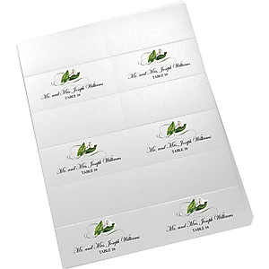 Calla Lily Swirl Printable Place Cards, Set of 60 (10 Sheets), Laser & Inkjet Printers - Wedding, Party, Dinner, and Special Events - Made in the USA