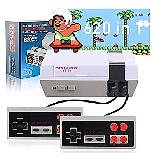 Retro Game Console Mini Classic Game System Built-in 620 Classic Video Games Plug and Play TV Games with 2X 4 Classic Edition Controller for Kids and Adults AV Output