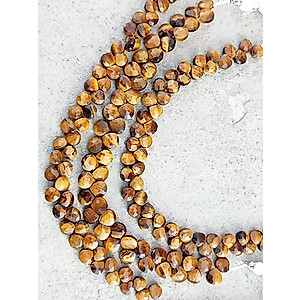 Natural Tiger Eye Gemstone Heart Faceted Beads 5-6mm 7 inch Long String Jewelry Making Gemstone Beads for Necklace Bracelet