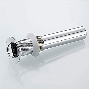 LMMDDP Flip Up Drain Stylish Swivel Style Stopper, Lavatory Vessel Sink Drains Size 36mm without Overflow Copper Finished (Size : Without Overflow)