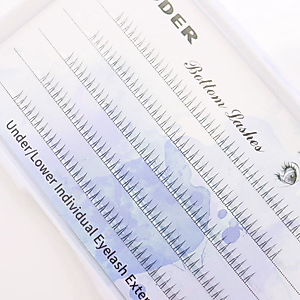 Bottom Eyelash Extension Kit Lower Lash Extension Kit Natural Look With Lash Glue and Tweezers 6mm 200PCS DIY Under Eye Lash Clusters Kit by DAODER(V Bottom Lashes)