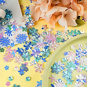 1200 Pieces Hippie Confetti Paper Peace Daisy Flower for Hippie Party Craft Home Table Confetti Decoration Baby Shower Birthday Hippie Groovy Party Decorations
