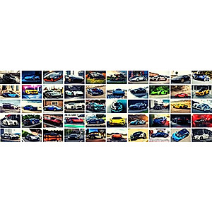 LIYA 50PCS Car Aesthetic Pictures Wall Collage Kit, Sports Car Wall Decor, Teen Boy Room Decor, Posters for Boys Room, Bedroom Wall Decor, Trendy Wall Prints Kit, Boys Room Decor, Car Small Posters for Teen Boys Men Guys Room Dorm Bedroom Decor Wall Art S
