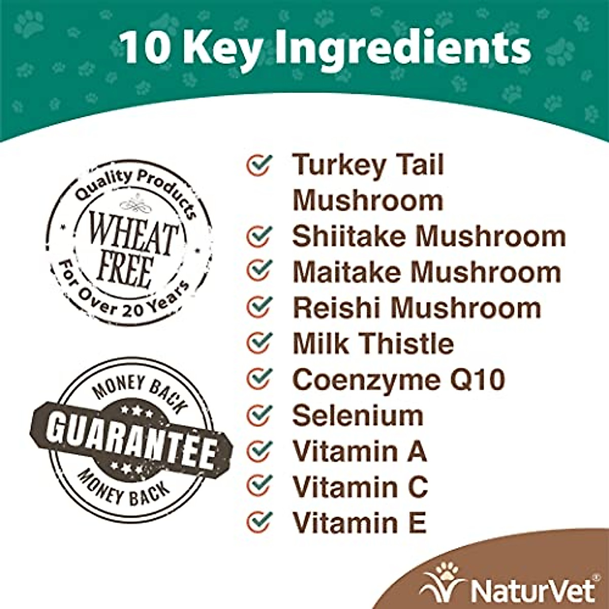 NaturVet Mushroom Max Advanced Immune Support Dog Supplement – Helps Strengthen Immunity, Overall Health for Dogs – Includes Shitake Mushrooms, Reishi, Turkey Tail – 60 Ct.