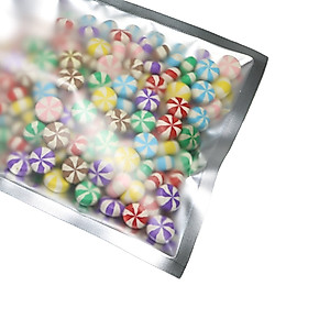 QQ Studio 100pcs Translucent Front Matte Color Foil Flat Packaging QuickQlick Bags (4" x 6", Translucent/Blue)