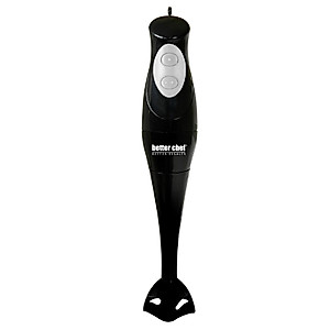Better Chef Basic Immersion Hand Blender | 2-speeds | Stainless Steel Blade | 200-watt Motor (Black)
