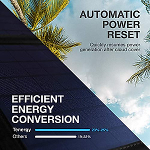 Tenergy Foldable 60W Solar Panel Charger for Camping Power Supply, Portable Power Chargers, and Power Packs, Outputs Includes DC, USB-C, and 2X USB-A Ports