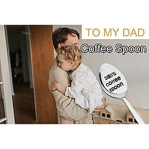 Dad Gift Spoon from Daughter Son - Dad's Coffee Spoon for Dad Daddy Birthday Fathers Day Christmas Gift for Father Coffee Lovers Gifts for Him Dad Coffee Spoons
