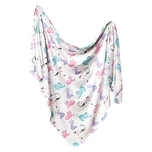 Large Premium Knit Baby Swaddle Receiving Blanket "Sassy" by Copper Pearl