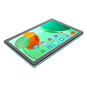 FECAMOS Tablet PC, 10. 1 Inch Tablet 4G Calling 100-240V 8GB RAM 256GB ROM Green for Study (US Plug)