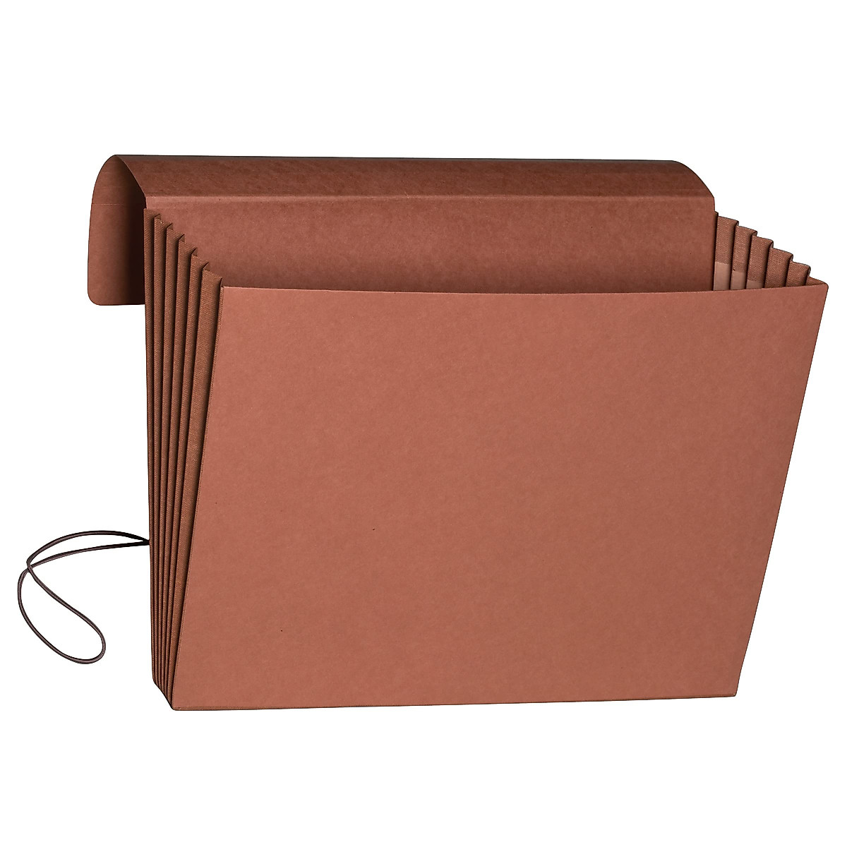 Smead Expanding File Wallet, Flap and Cord Closure, 5-1/4" Expansion, Extra Wide Legal Size, Redrope, 10 per Box (71189)