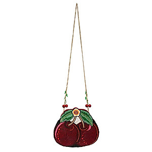 Mary Frances Wild Cherry Crossbody Clutch