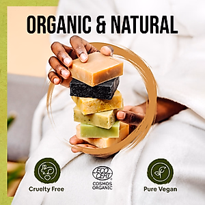 SoapFactory Ayurveda Solid Shampoo Bar with Castor Oil for Hair Growth, Ayurvedic Organic Hair Soap for Men and Women, 100% Natural, Vegan, 3 ounce