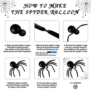 Arnzion 161 PCS Halloween Balloon Arch Garland Kit, Orange Black Purple Latex Party Balloons Set with BOO Foil, Confetti Balloons for Halloween Birthday Supplies, Halloween Party Decor