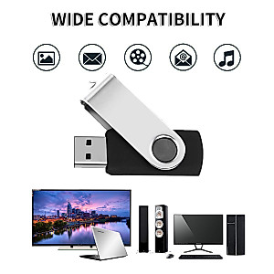 128MB Bulk Flash Drives 100 Pack, EASTBULL USB 2.0 Flash Drives Bulk USB Drive Bulk Storage Flash Drive Pack (Black)