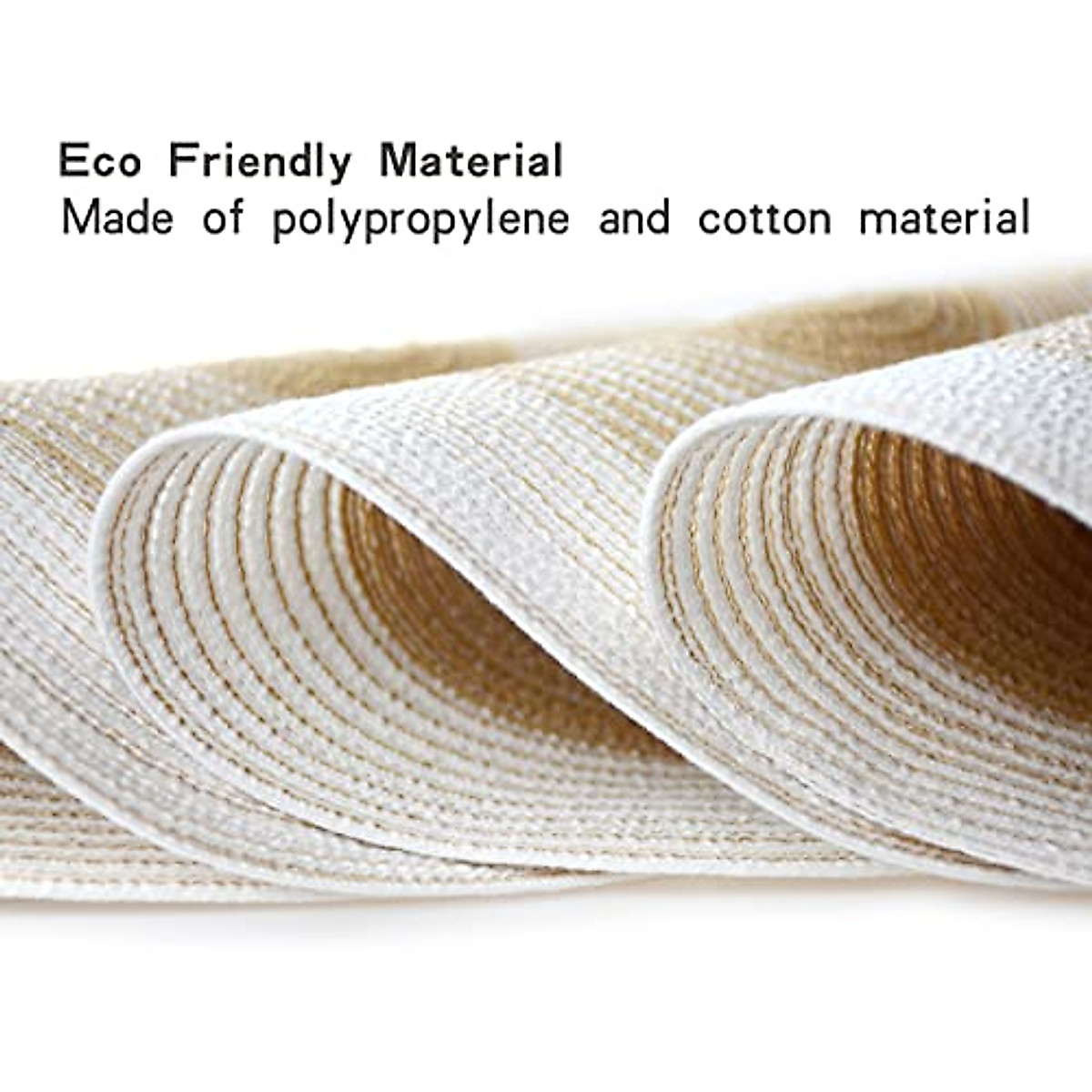 YIGEYIGE Round Placemats Set of 4, The Place Mats is Suitable for Holiday Parties, Family Gatherings and Daily Use,14.2'' (Coffee, 4)