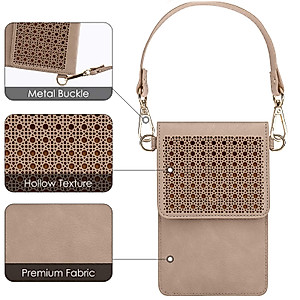 AnsTOP Small Crossbody Cell Phone Purse for Women - Lightweight PU Leather Crossbody Bag for Women Mini Phone Pouch Purse Best Gift