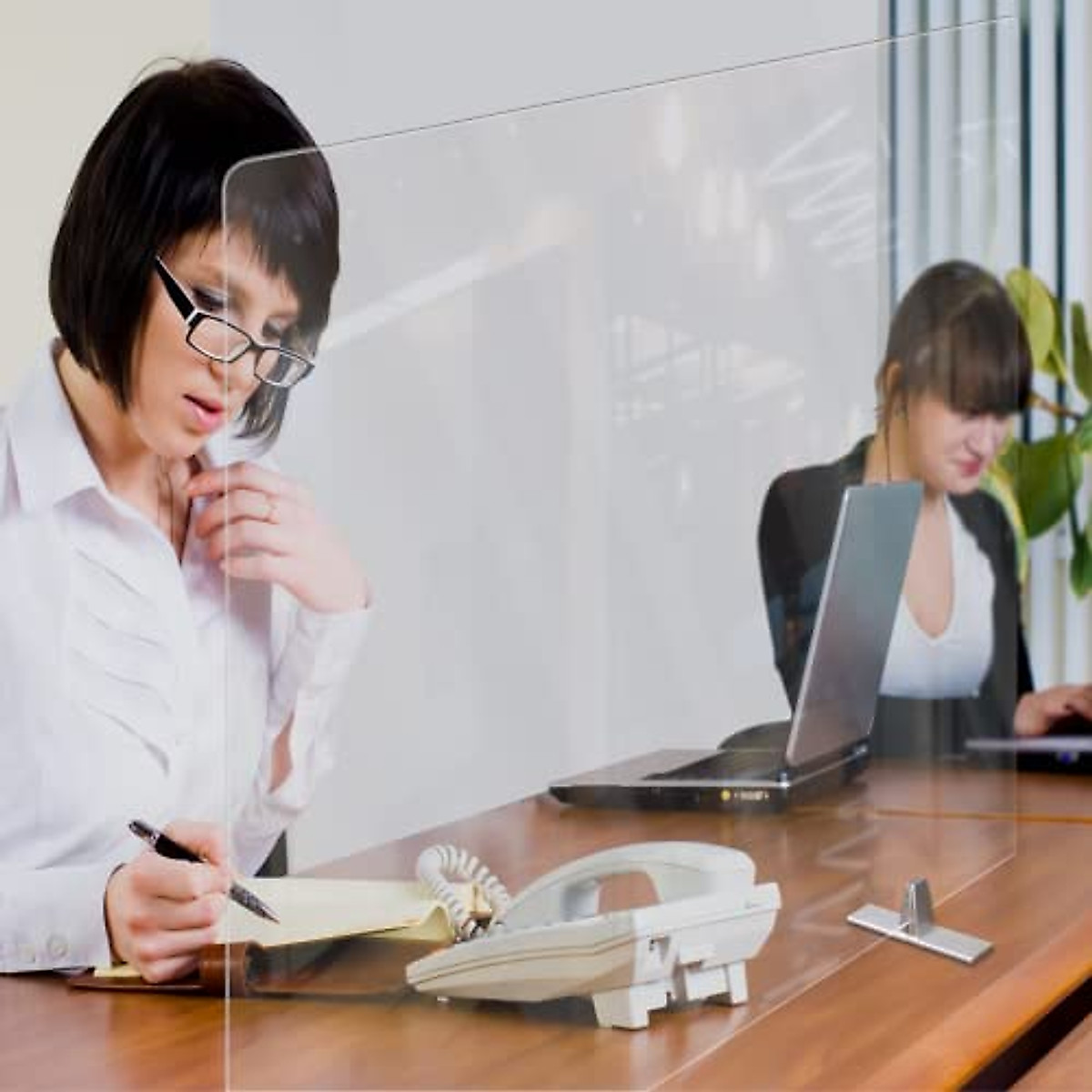 Plexiglass Table Top Sneeze Guard – Desk Divider for Students, Office, Transactions – Acrylic Shield | (24" x 36")