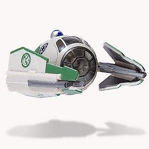 Star Wars Micro Galaxy Squadron Yoda's Jedi Starfighter 8cm Light Armour Class Ship with 1" Yoda and R2-D2 Micro Figures