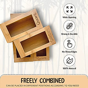 UNIQUE PIVOTT Ziplock Bag Organizer, Baggie Organizer, Ziplock Organizer for Drawer, Plastic Bag Organizer, Sandwich Bag Organizer for Drawer, Bamboo Drawer Organizer.