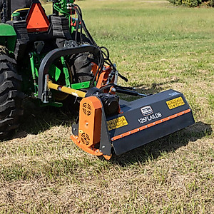 Titan Attachments 48" Offset Flail Ditch Bank Mower, Mowing Attachment for Tractors and Loaders, Cat 1, 3-Point Hitch