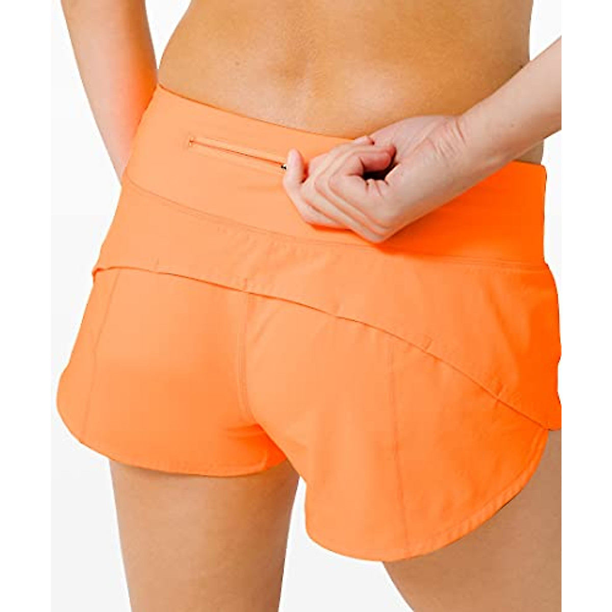 Lululemon Athletica Speed Up Short (2.5, Highlight Orange, Numeric_6)