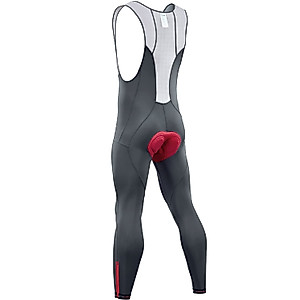 qualidyne Men's Cycling Bib Tights 3D Padded Winter Thermal Cold Weather Bike Bib Pants Biking Bicycle Long Leggings.