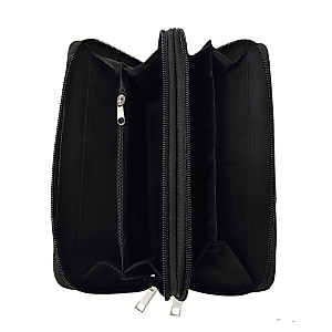 Cowgirl Trendy Western Style Camouflage Buckle Clutch Purse Women Wristlets Wallet, Black, One Size