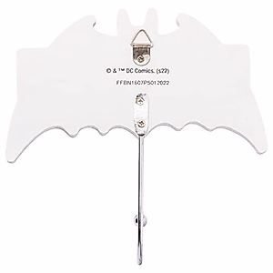 Silver Buffalo Batman Icons 3pc Die Cut Wall Hook Set, 14 x 7 Inches