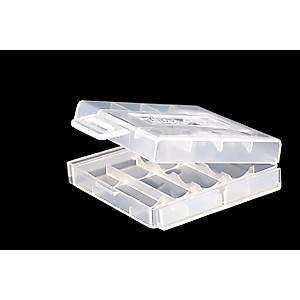 Whizzotech AA/AAA Cell Battery Storage Case/Holder with Charge Reminder Markings Clear Color (6 Pack)