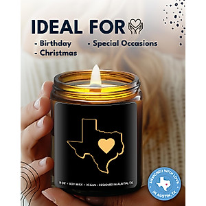 Texas Candle, Gifts for Women, Texas Gifts for Men, Texas Souvenir Gifts, State Texas Themed Gifts, Moving Away & Home Sick Gifts, Birthday, Christmas, Graduation, Gift-Ready