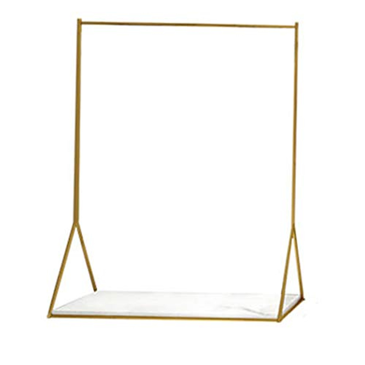 Simple Floorstanding Hanging Carboot Display Rail,Wrought Iron Clothes Rail,Practical Stable, Solid/Golden / 150×170×40cm